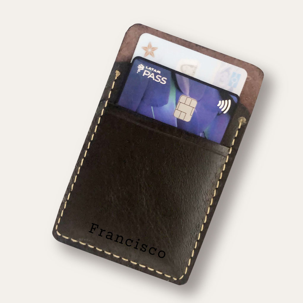 Tarjeteros de cuero personalizados - Marca-me
